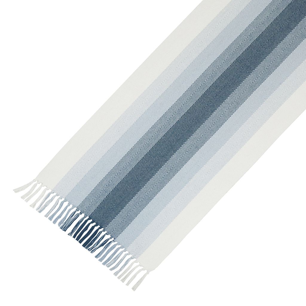 Hilma blå bordslöpare 35x120 cm – Löpare med fransar